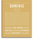 Dominic Personalized Name Meaning Art Prints – Name Stories