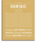Dominic | Name Art Print – Name Stories