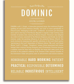 Dominic | Name Art Print – Name Stories
