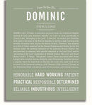 Dominic | Name Art Print – Name Stories
