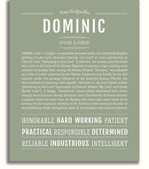 Dominic | Name Art Print – Name Stories