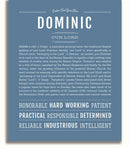 Dominic | Name Art Print – Name Stories