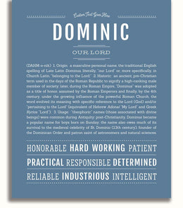 Dominic | Name Art Print – Name Stories