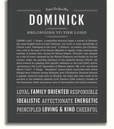 Dominick | Name Art Print – Name Stories