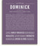 Dominick | Name Art Print – Name Stories