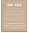 Dominick | Name Art Print – Name Stories