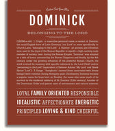 Dominick | Name Art Print – Name Stories