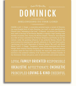 Dominick | Name Art Print – Name Stories