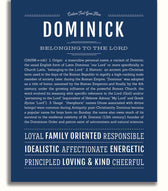 Dominick | Name Art Print – Name Stories