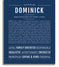 Dominick | Name Art Print – Name Stories