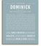 Dominick | Name Art Print – Name Stories