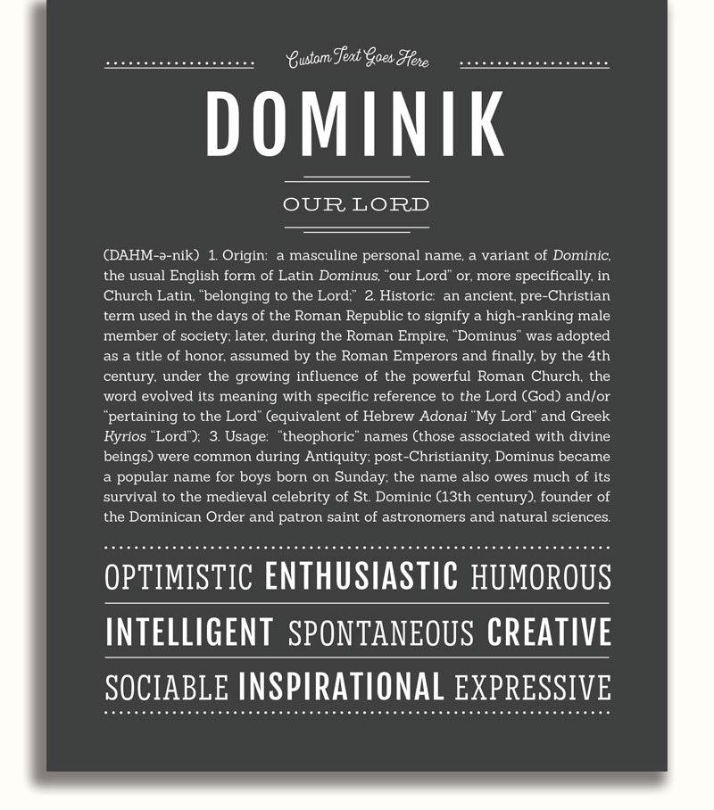 Dominik | Name Art Print – Name Stories