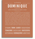 Dominique Personalized Name Meaning Art Prints – Name Stories