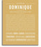 Dominique (female) | Name Art Print – Name Stories