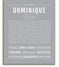 Dominique (male) | Name Art Print – Name Stories
