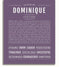 Dominique (male) | Name Art Print – Name Stories