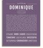 Dominique (male) | Name Art Print – Name Stories