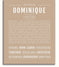 Dominique (male) | Name Art Print – Name Stories