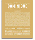 Dominique (male) | Name Art Print – Name Stories