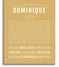 Dominique (male) | Name Art Print – Name Stories