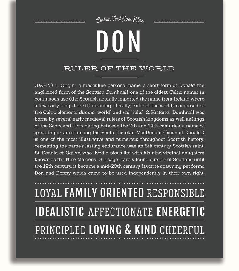 Don | Name Art Print – Name Stories
