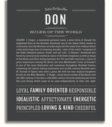 Don | Name Art Print – Name Stories