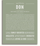 Don | Name Art Print – Name Stories