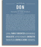 Don Personalized Name Meaning Art Prints – Name Stories