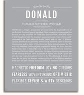 Donald | Name Art Print – Name Stories