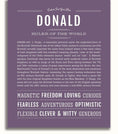 Donald | Name Art Print – Name Stories