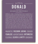Donald | Name Art Print – Name Stories