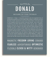 Donald | Name Art Print – Name Stories