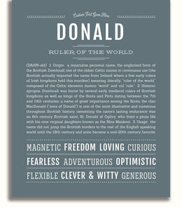 Donald | Name Art Print – Name Stories