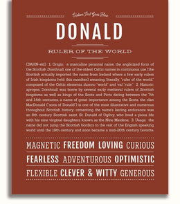 Donald | Name Art Print – Name Stories