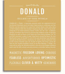 Donald | Name Art Print – Name Stories
