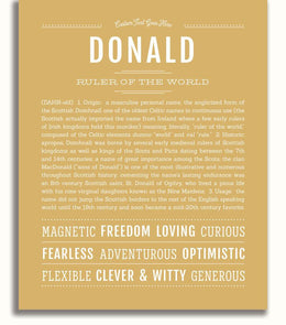 Donald | Name Art Print – Name Stories