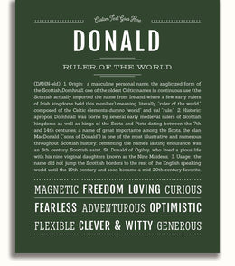 Donald | Name Art Print – Name Stories