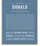 Donald | Name Art Print – Name Stories