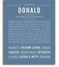 Donald Personalized Name Meaning Art Prints – Name Stories