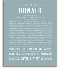 Donald | Name Art Print – Name Stories