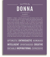 Donna | Name Art Print – Name Stories