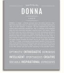 Donna | Name Art Print – Name Stories