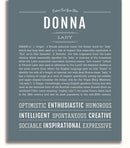 Donna | Name Art Print – Name Stories