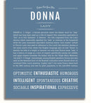 Donna | Name Art Print – Name Stories