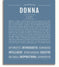Donna Personalized Name Meaning Art Prints – Name Stories