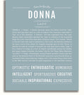 Donna | Name Art Print – Name Stories