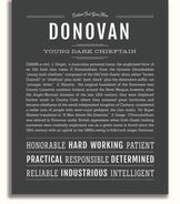 Donovan | Name Art Print – Name Stories