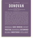 Donovan | Name Art Print – Name Stories