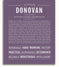 Donovan Personalized Name Meaning Art Prints – Name Stories
