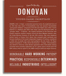 Donovan | Name Art Print – Name Stories